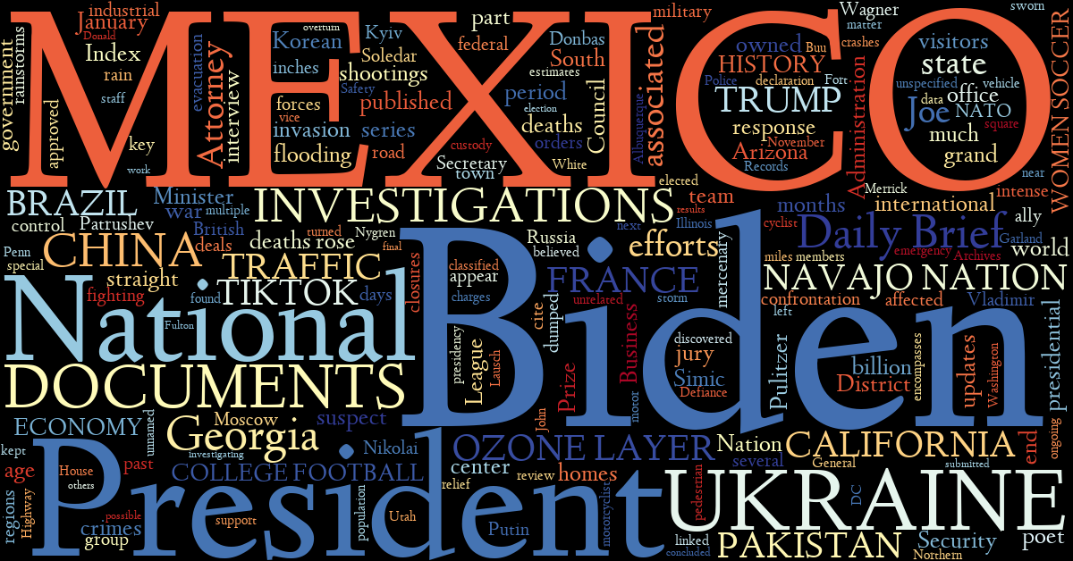 The Daily Brief news summary for Tuesday, January 10, 2023