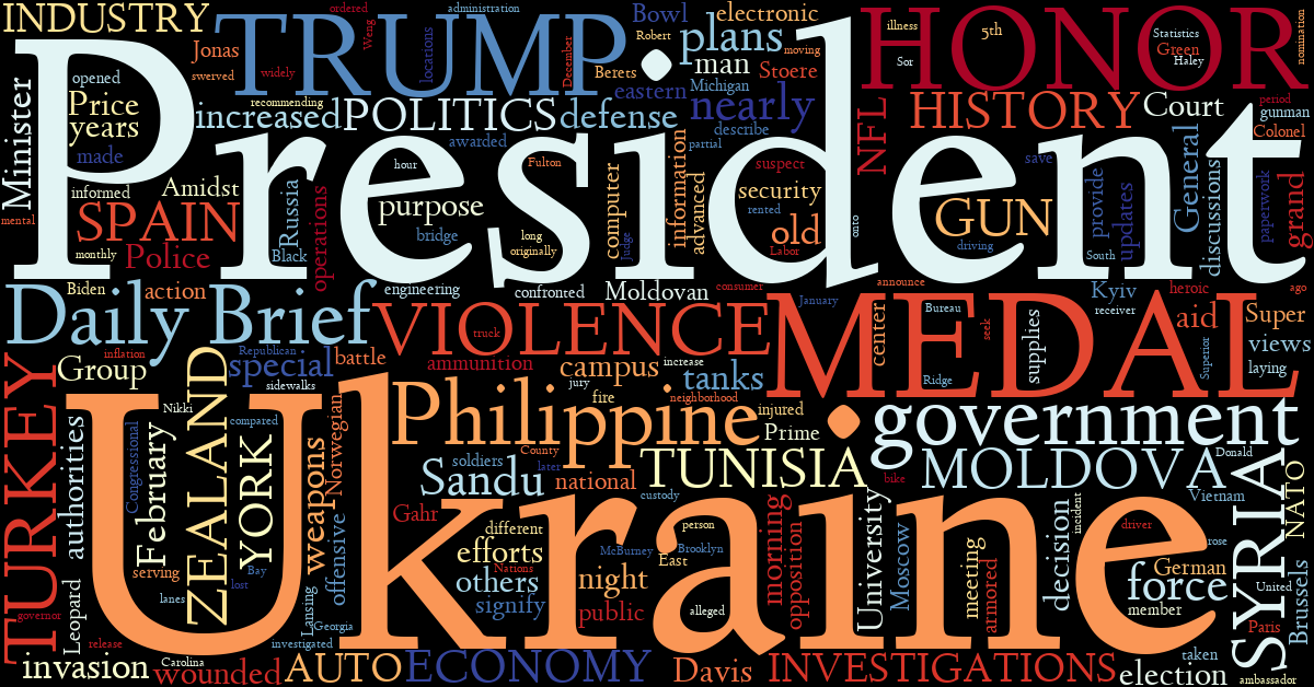 The Daily Brief news summary for Tuesday, February 14, 2023