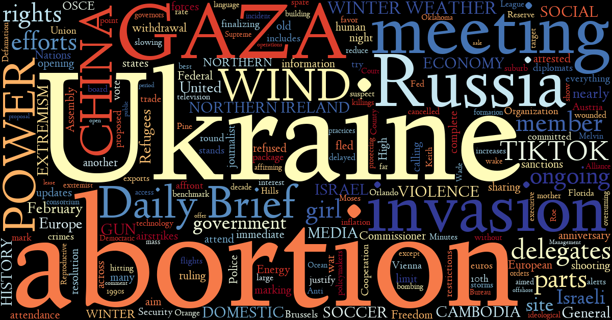 The Daily Brief news summary for Thursday, February 23, 2023