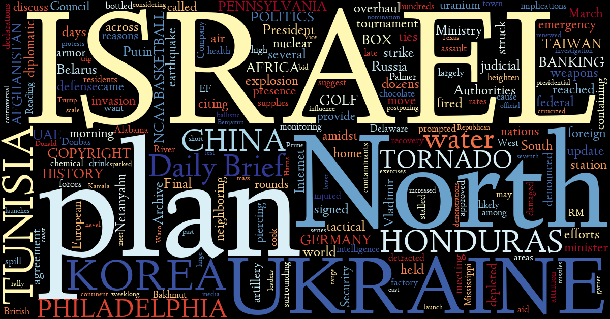 The Daily Brief news summary for Monday, March 27, 2023