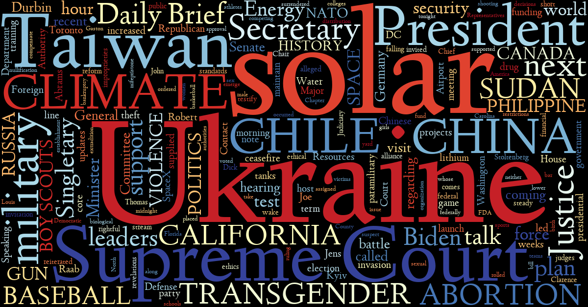 The Daily Brief news summary for Friday, April 21, 2023