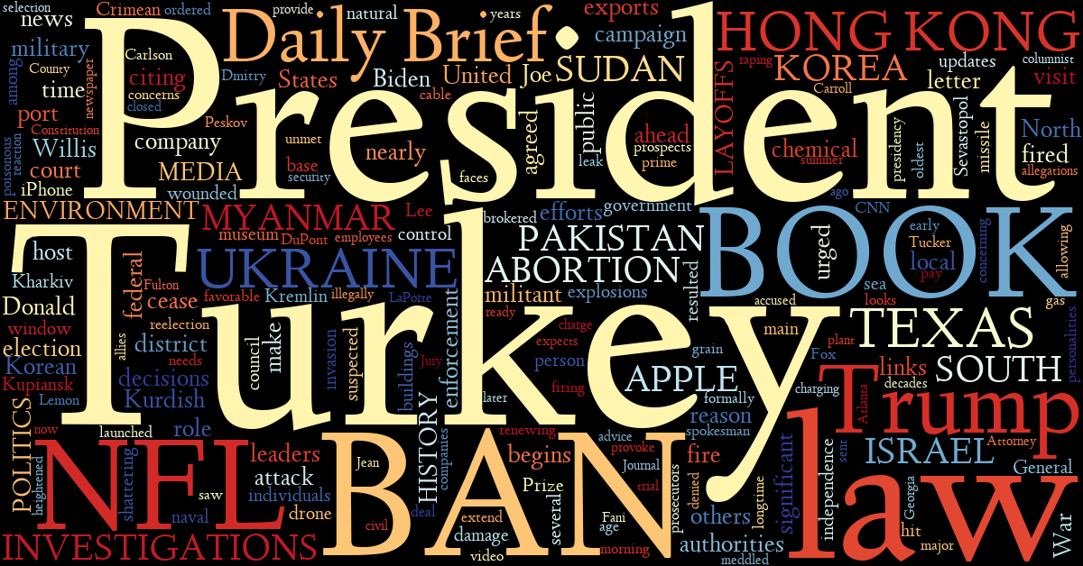 The Daily Brief news summary for Tuesday, April 25, 2023