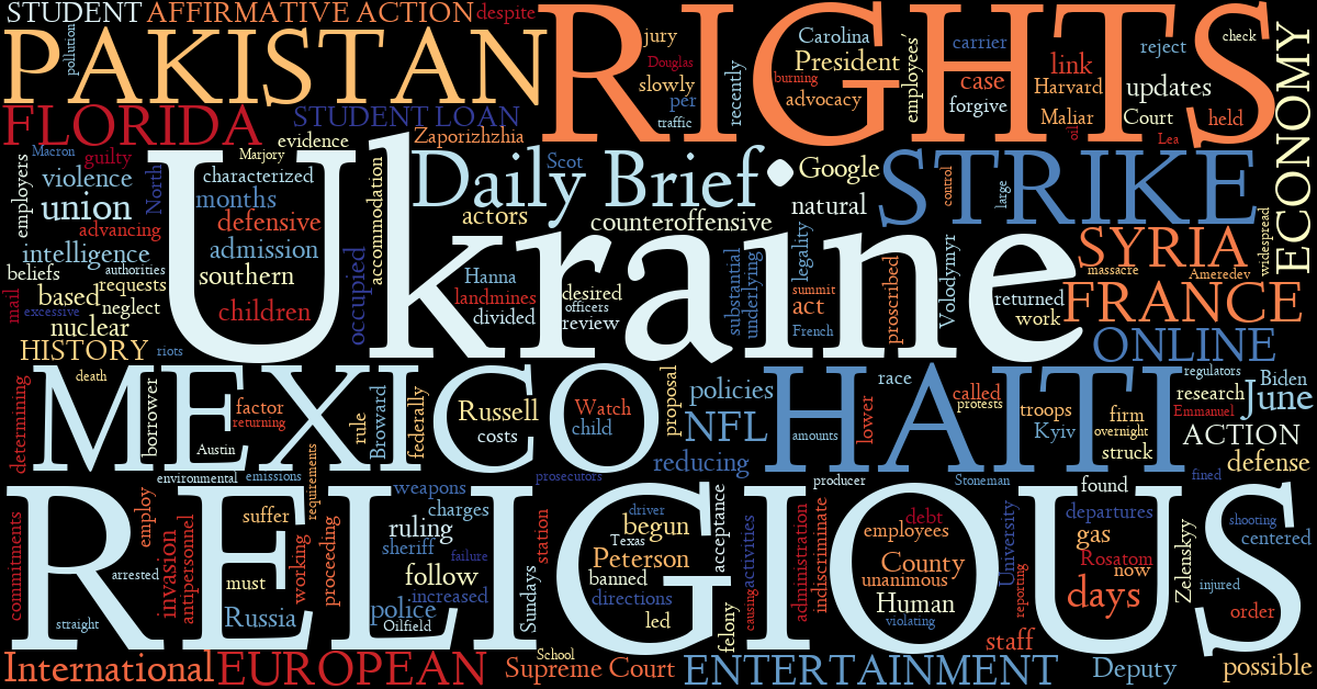 The Daily Brief news summary for Friday, June 30, 2023