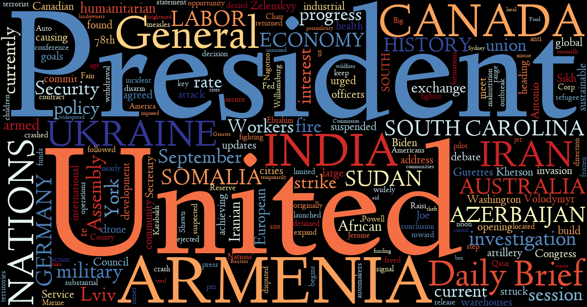 The Daily Brief news summary for Tuesday, September 19, 2023