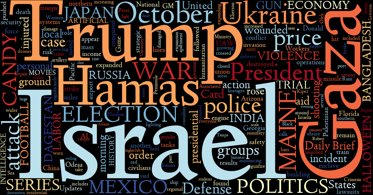 The Daily Brief news summary for Monday, October 30, 2023