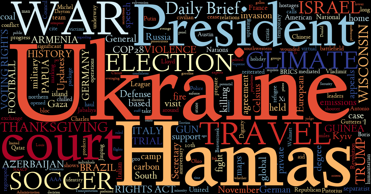 The Daily Brief news summary for Tuesday, November 21, 2023