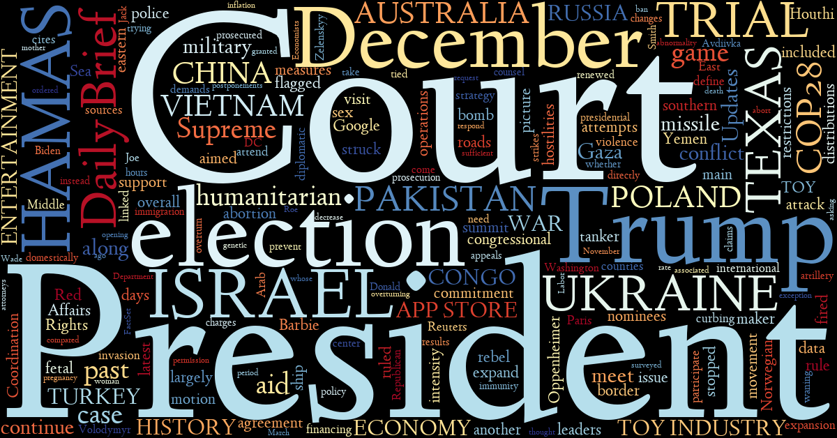 The Daily Brief news summary for Tuesday, December 12, 2023