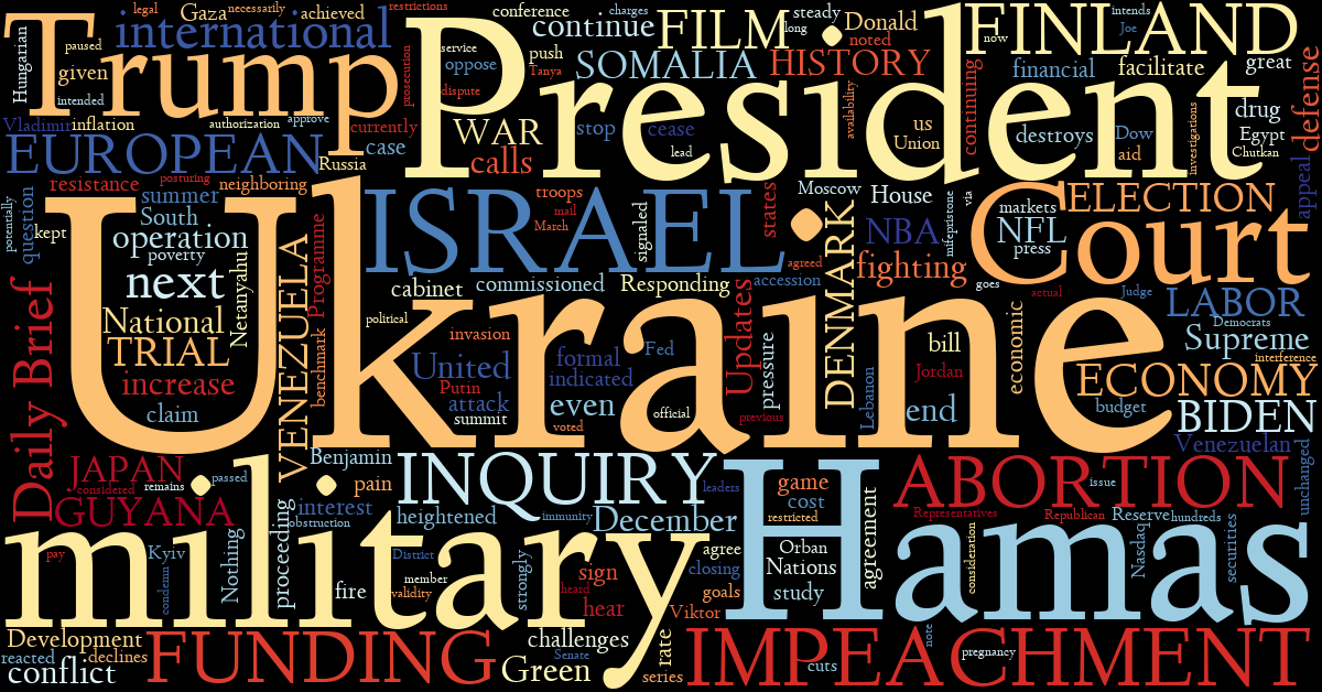 The Daily Brief News Summary For Thursday December 14 2023