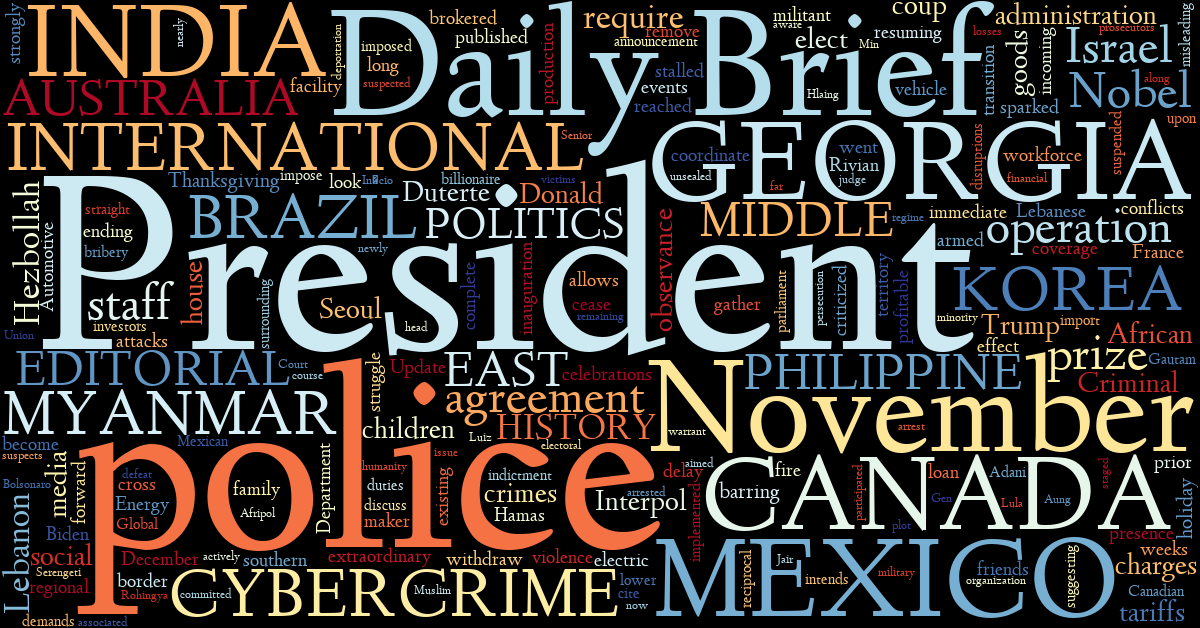 The Daily Brief for Wednesday, November 27, 2024